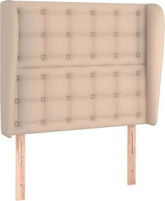Čelo postele typu ušák cappuccino 103x23x118/128 cm umělá kůže 3118045