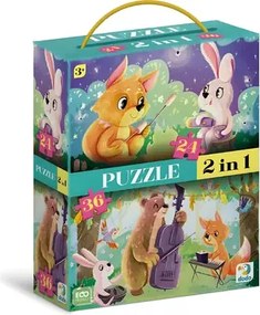 DODO Puzzle Letní večery 2v1 / 24 a 36 dílků / 27 x 22 cm