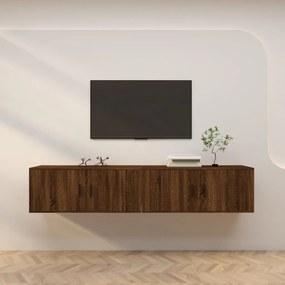 vidaXL Nástěnné TV skříňky 2 ks hnědý dub 100 x 34,5 x 40 cm