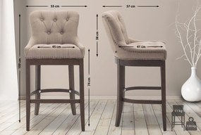 Barová židle Lakewood látka, antik – taupe