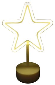 ACA Lighting Neonová lampička - Hvězdička, 3x AA baterie, IP20