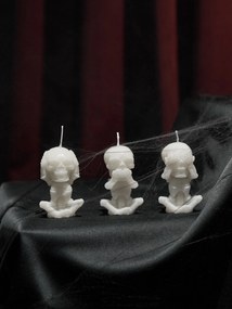 Sinsay - Sada 3 svíček Halloween - bílá