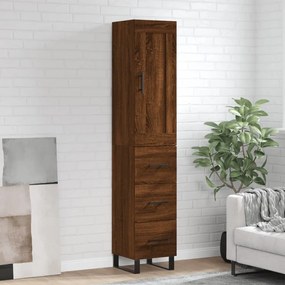 vidaXL Skříň highboard 34,5 x 34 x 180 cm kompozitní dřevo [3200222] Barva: hnědý dub