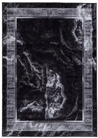 Dywany Łuszczów, Kusový koberec Miro 51278.810 Marble black / white, 80x150, černobílá, chodba / předsíň