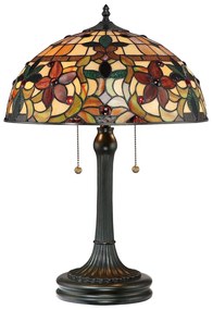 Designová stolní lampa Kami s vitráží