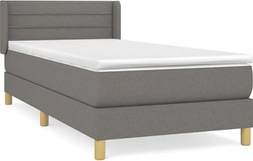 Box spring postel s matrací tmavě šedá 90x200 cm textil 3130322