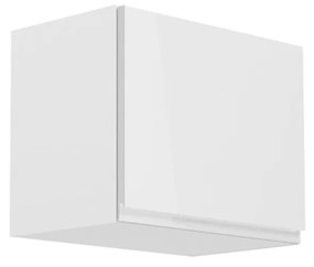 Horní skříňka, bílá / bílý extra vysoký lesk, AURORA G50K