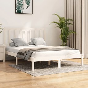 Rám postele bílý masivní borovice 140 x 200 cm,  3105161
