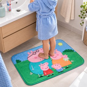Dětská koupelnová předložka Prasátko Peppa Peppa Pig Rodinka 40 × 60 cm