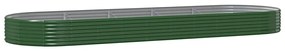 Vyvýšený záhon práškově lakovaná ocel 450x140x36 cm zelený,  319038