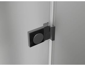 Mexen Lunar-B L výklopný sprchový kout levý 70 x 70 cm, čiré sklo, grafitová, 832L-070-070-95-00-L
