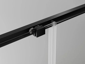 Mexen Exo sprchové dveře posuvné 115 cm, transparentní, černé - 8151-115-000-70-00