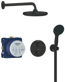 Grohe Precision Thermostat sprchový systém včetně podomítkového tělesa černá matná 348832430 G348832430
