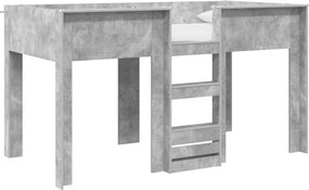 Patrová postel pro děti Betonově šedá 100 x 200 cm 3410502