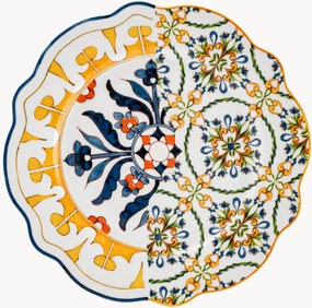 Sada snídaňových talířů z kostního porcelánu Faenza, 6 dílů