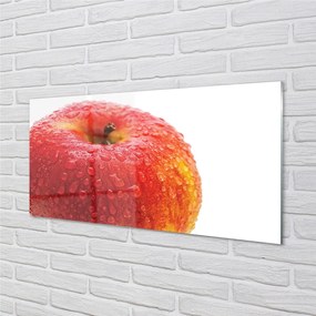Obraz na skle Kapičky vody na jablko 100x50 cm