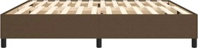 Rám postele s boxspringem tmavě hnědý 200 x 200 cm textil 3120889