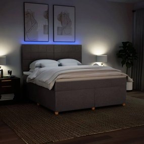 Box spring postel s matrací taupe 180x200 cm textil 3293663