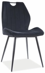 MAXIVA Jídelní židle - ARCO Velvet, různé barvy na výběr Čalounění: černá (Bluvel 19)