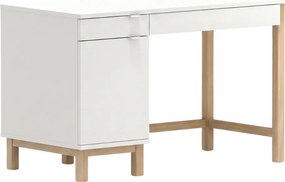 Dětský psací stůl MODEL se šuplíky a skříňkou Zvolte barvu: Bílá s bílým úchytem, Zvolte rozměr: 100x60 cm, Zvolte stranu: Levá