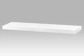 Autronic Nástěnná polička Nástěnná polička 80cm, barva bílá- vysoký lesk. Baleno v ochranné fólii. (P-005 WT)