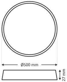 LED Stropní svítidlo LED/40W/230V 3000/4000/6500K pr. 50 cm hnědá