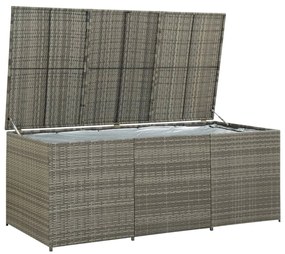 vidaXL Marketos Zahradní úložný box polyratan 180 x 90 x 70 cm šedý