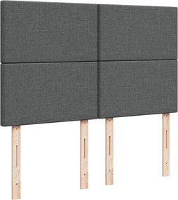 Box spring postel s matrací tmavě šedý 140 x 190 cm textil 3291657