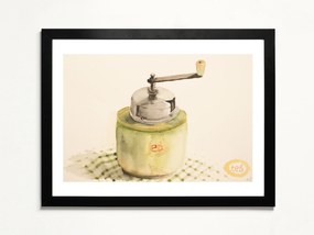 Martina Špinková | Babiččin kafemlejnek Rám: Černý, Velikost: 30 x 40 cm