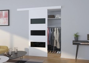 ADRK Furniture Posuvné nástěnné dveře ARES 106 SD-Are-100-W+BL-R022
