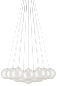 Lodes Random Cloud 19 ø23, závěsné svítidlo LED 19 x 5W 2700K, bílé sklo, rozměr 115x103cm