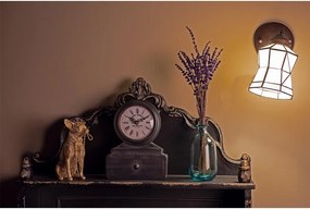 Bílá nástěnná tiffany lampa Joanne - 17*12*23 cm E14/max 1*40W