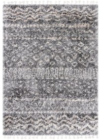Kusový koberec shaggy Alsea šedý 120x170cm