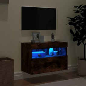 vidaXL Nástěnná TV skříňka s LED osvětlením 60x30x40 cm [837191] Barva: Černá