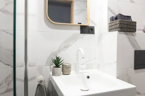 Kuchinox Dima, umyvadlová baterie s otočným výtokem ve tvaru U, bílá matná, LAV-BQD_628D