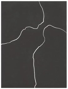 Černobílý abstraktní plakát Kave Home Keilani 28 x 21 cm
