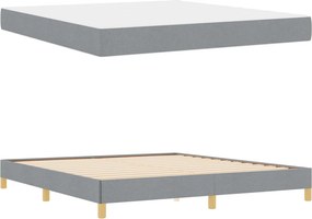Postel s boxspringem s matrací Světle šedá 180 x 200 cm textil 3398584