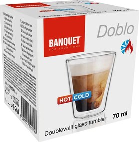 Banquet Doblo dvoustěnná sklenice 70 ml