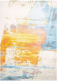 Moderní kusový koberec Osta Bloom 466139 AK990 Abstraktní krémový žlutý modrý Rozměr: 160x230 cm