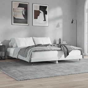 Rám postele bílý s vysokým leskem 140 x 200 cm kompozitní dřevo 832143
