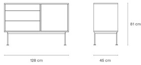 Komoda okoy 128 x 81 cm oranžová MUZZA