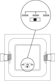 Vestavné LED svítidlo Panlux DOWNLIGHT CCT SQUARE 6W PN22400005