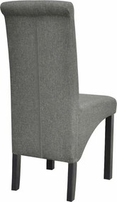 Jídelní židle 2 ks světle šedé textil 242222