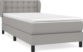 vidaXL Box spring postel s matrací 90x200 cm textil [3126533] Barva: světle šedá