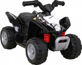 Ramiz Čtyřkolka Honda 250X TRX na baterie černá + klakson + LED + ekokůže