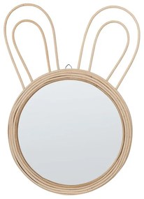 Nástěnné ratanové zrcadlo ø 26 cm přírodní GOLONG Beliani