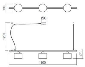 Redo Moderní závěsné svítidlo Miller Barva: Bílá