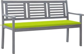 vidaXL 3místná zahradní lavice s poduškou 150 cm eukalyptus [3061060] Barva: Jasně zelená