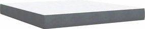Box spring postel s matrací tmavě šedá 180x200 cm samet 3285657