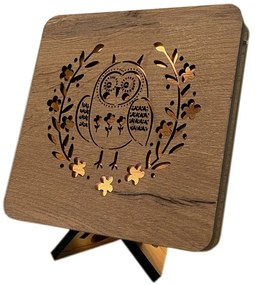 Li-Go "Sovička" lampa 19x19cm provedení povrchu: dub světlý